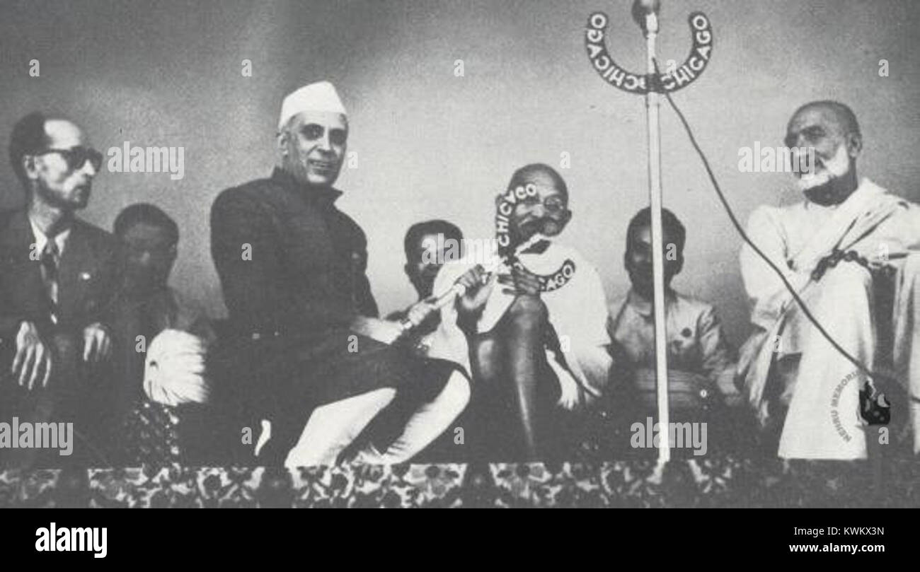 A 1947 photograph of Jawaharlal Nehru at the Asian Relations Conference ...
