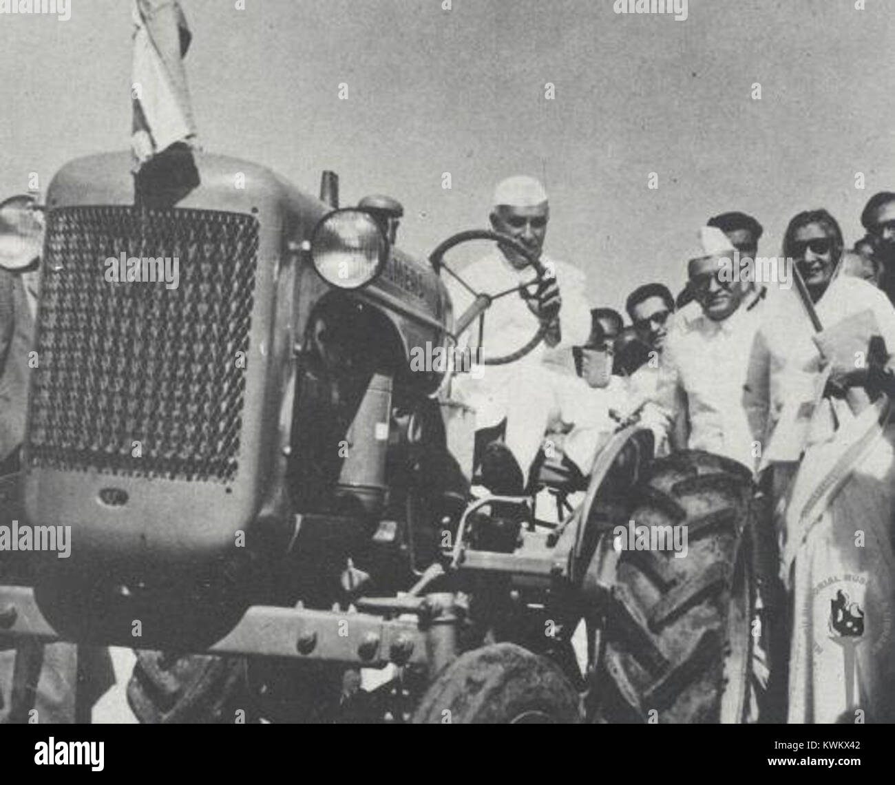 A historical photograph showing Jawaharlal Nehru, India's first Prime ...