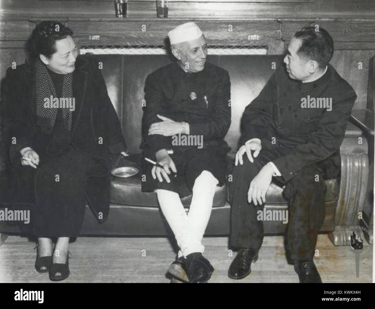 A photograph from 1954 showing Jawaharlal Nehru in Peking (Beijing ...
