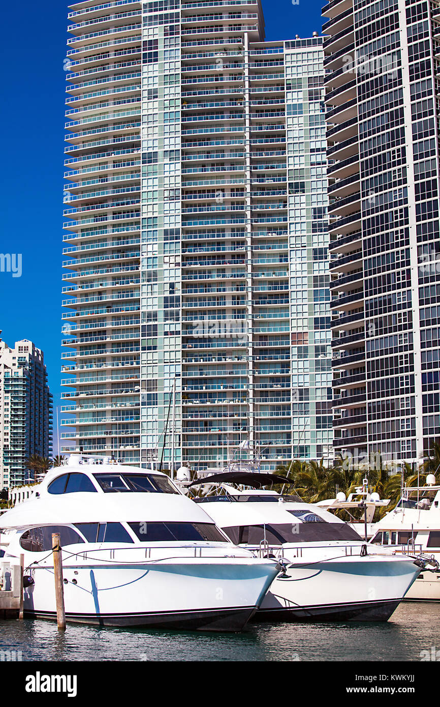 Yacht harbor in Miami Florida Stock Photo - Alamy