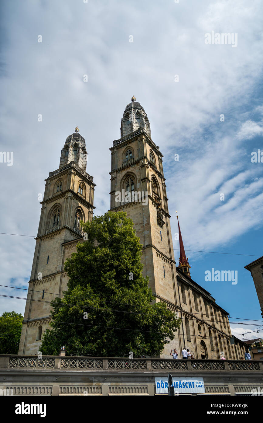 Grossmünster church in Zurich, Switzerland Stock Photo - Alamy