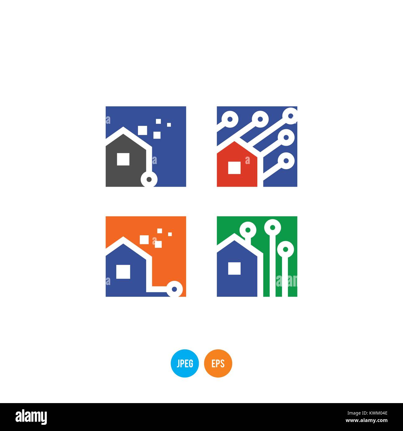 home real estate technology logo Stock Vector Image & Art - Alamy