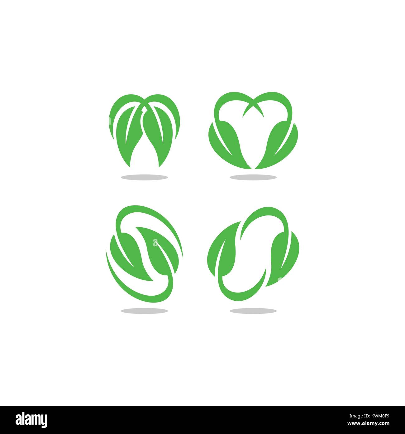 leaf logo set Stock Vector Image & Art - Alamy