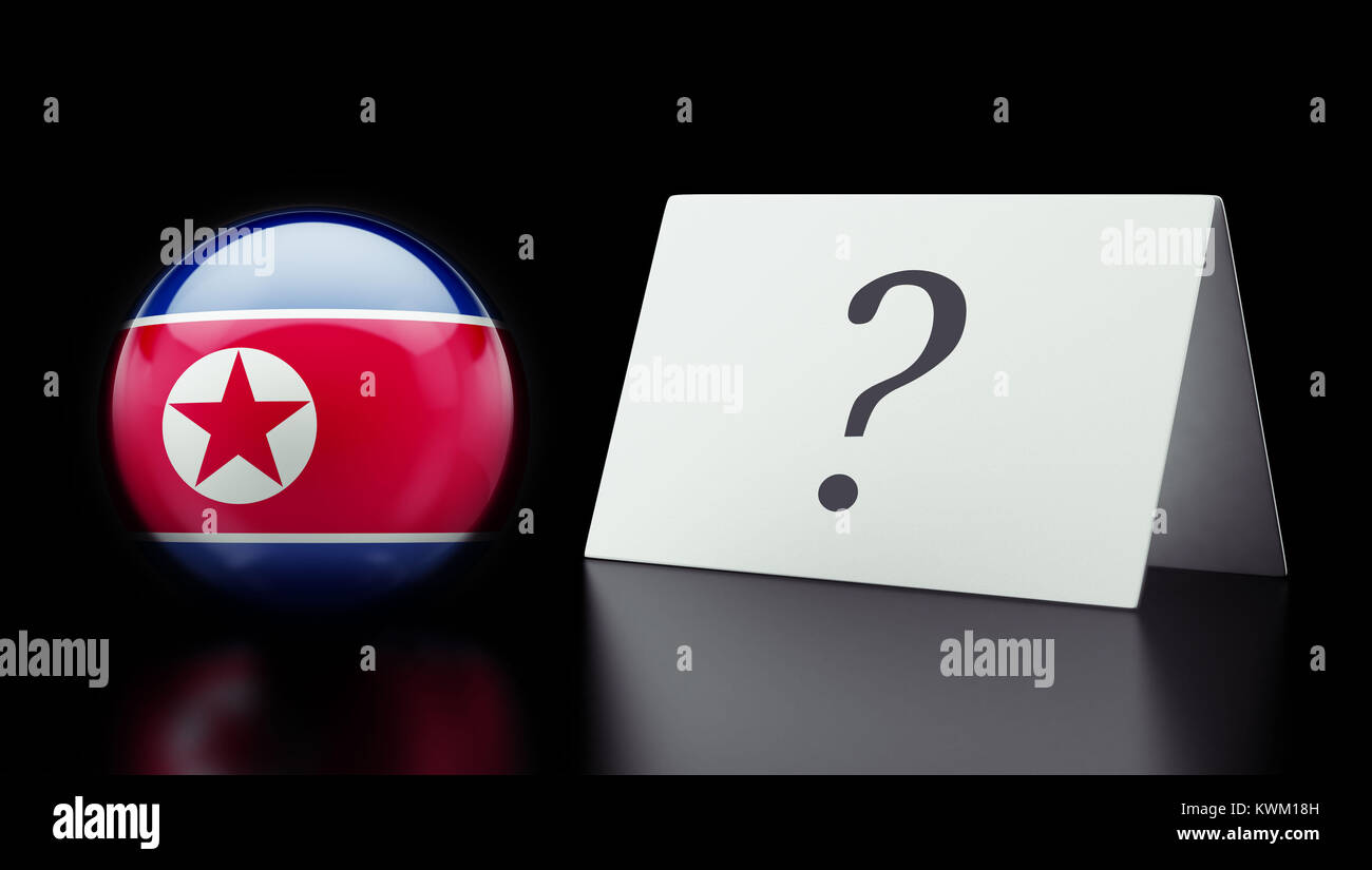 North Korea High Resolution Question Mark Concept Stock Photo - Alamy
