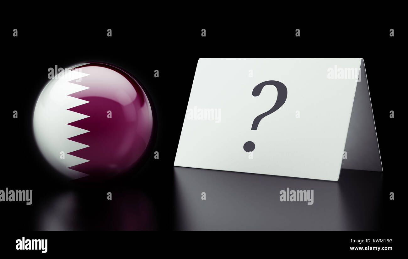 Qatar High Resolution Question Mark Concept Stock Photo - Alamy