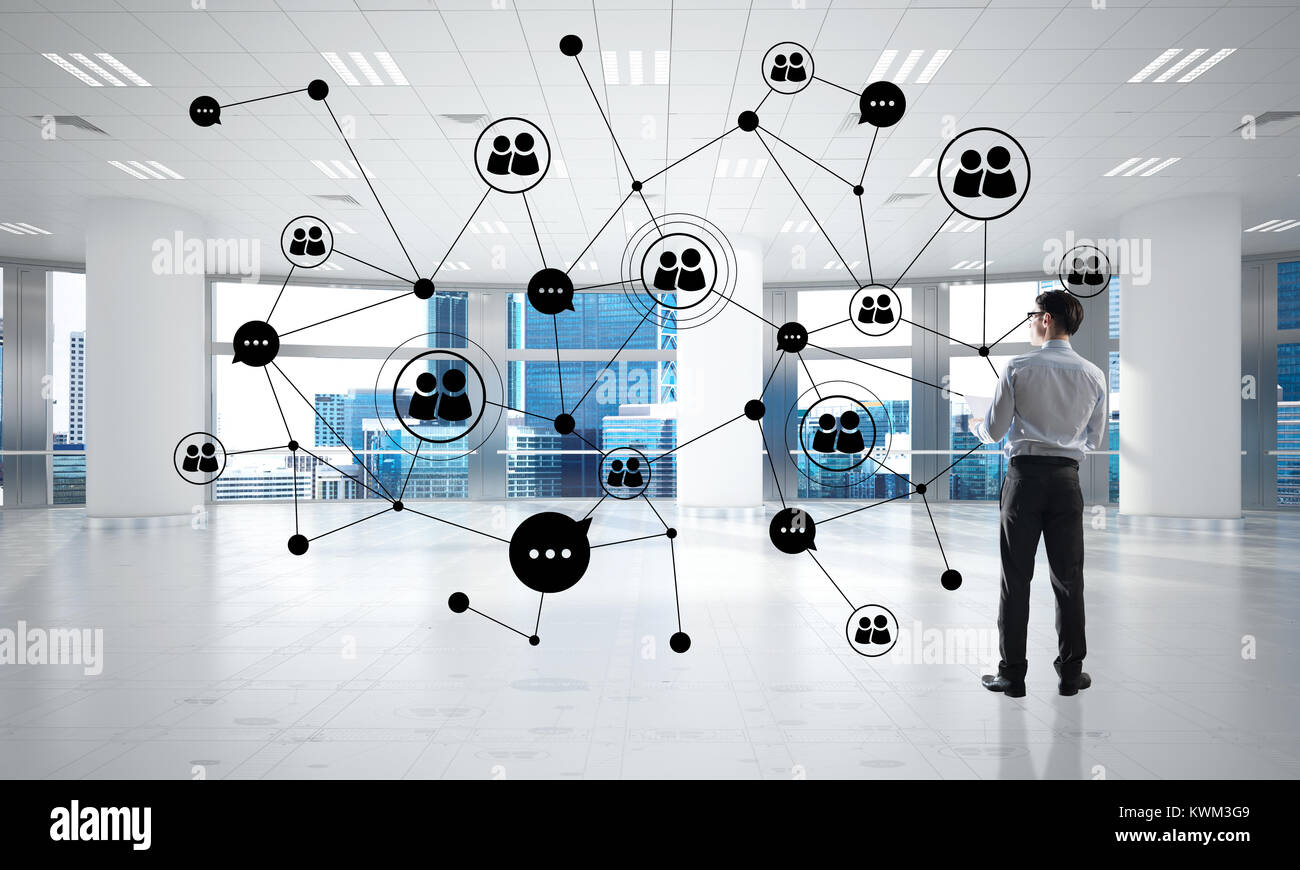 Networking and social communication concept as effective point for ...