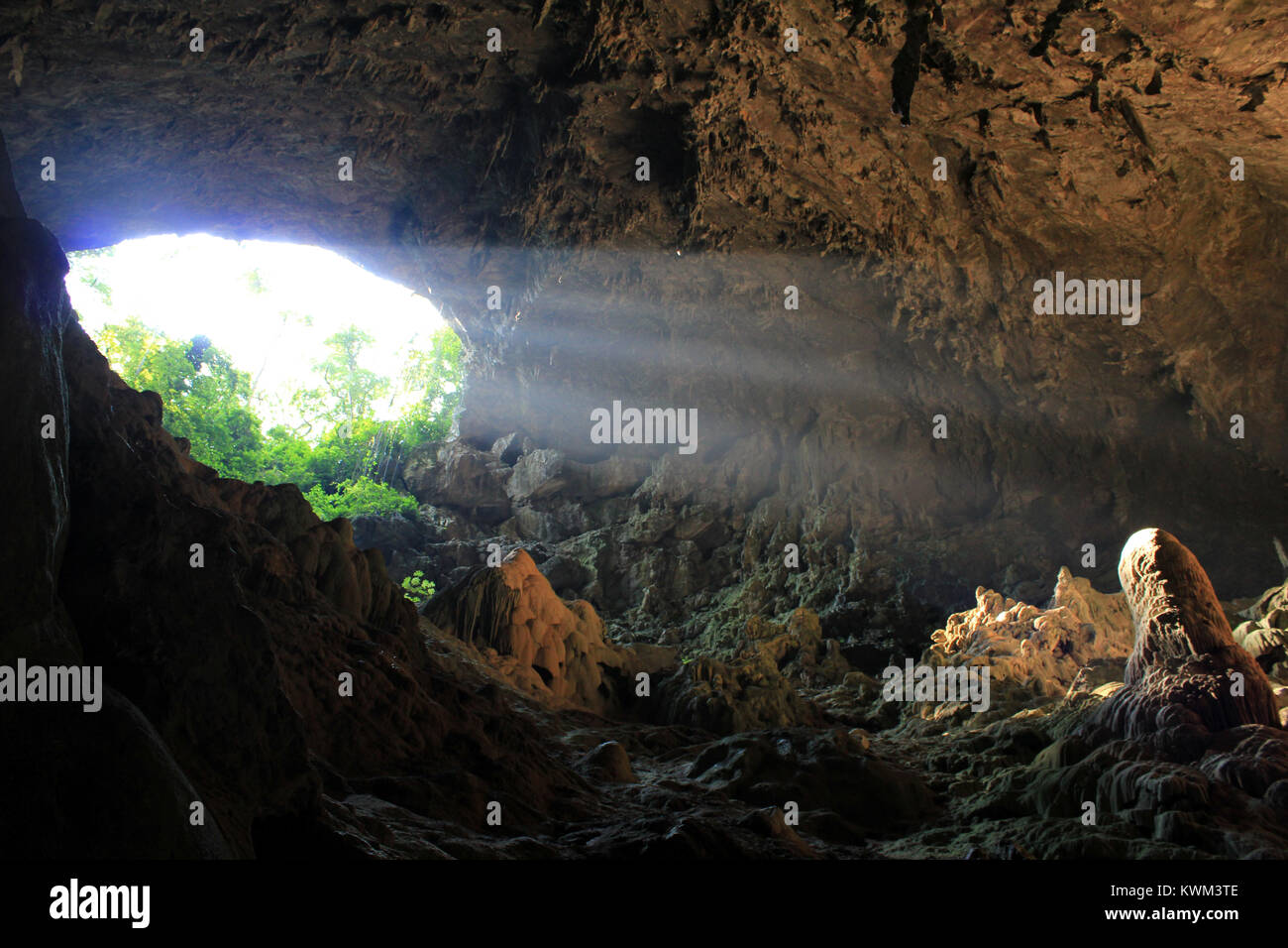 cave abyss blue lagoon water Stock Photo - Alamy