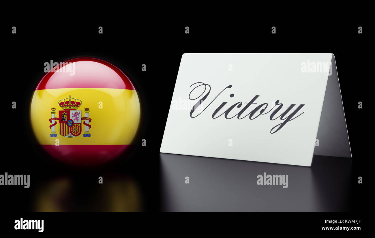 Spain High Resolution Victory Concept Stock Photo - Alamy