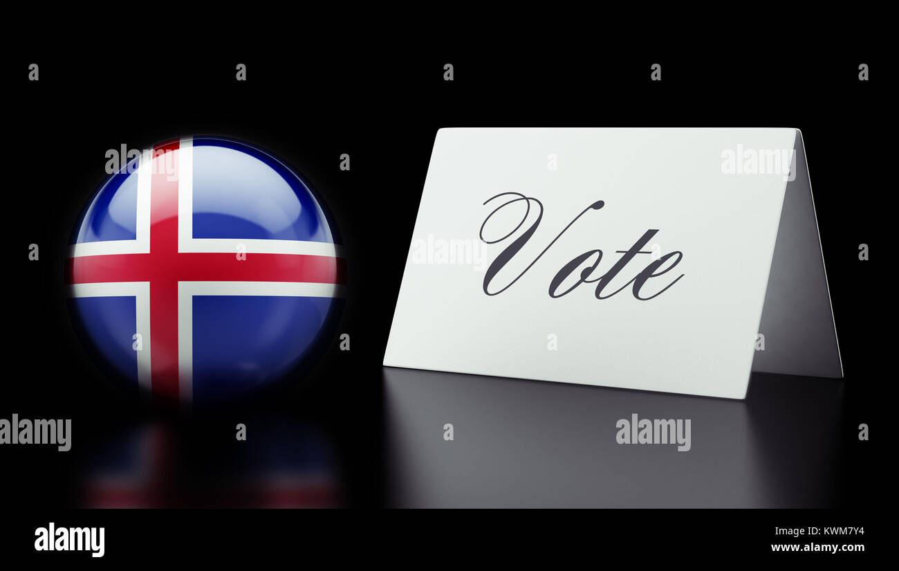 Iceland High Resolution Vote Concept Stock Photo - Alamy