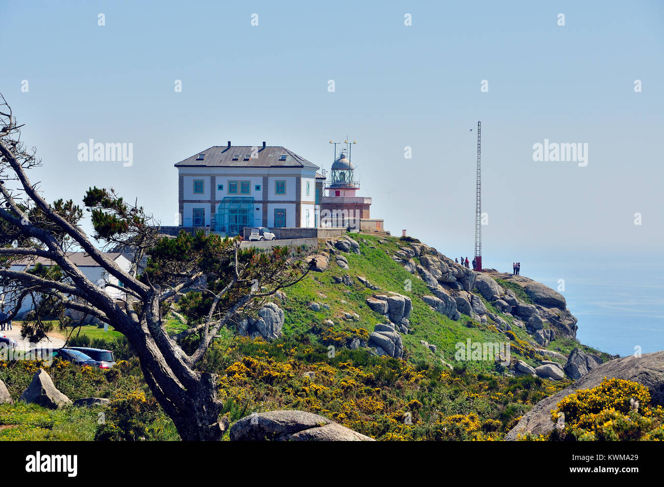 Faro de Finisterre is a lighthouse located on the Cape Finisterre in ...