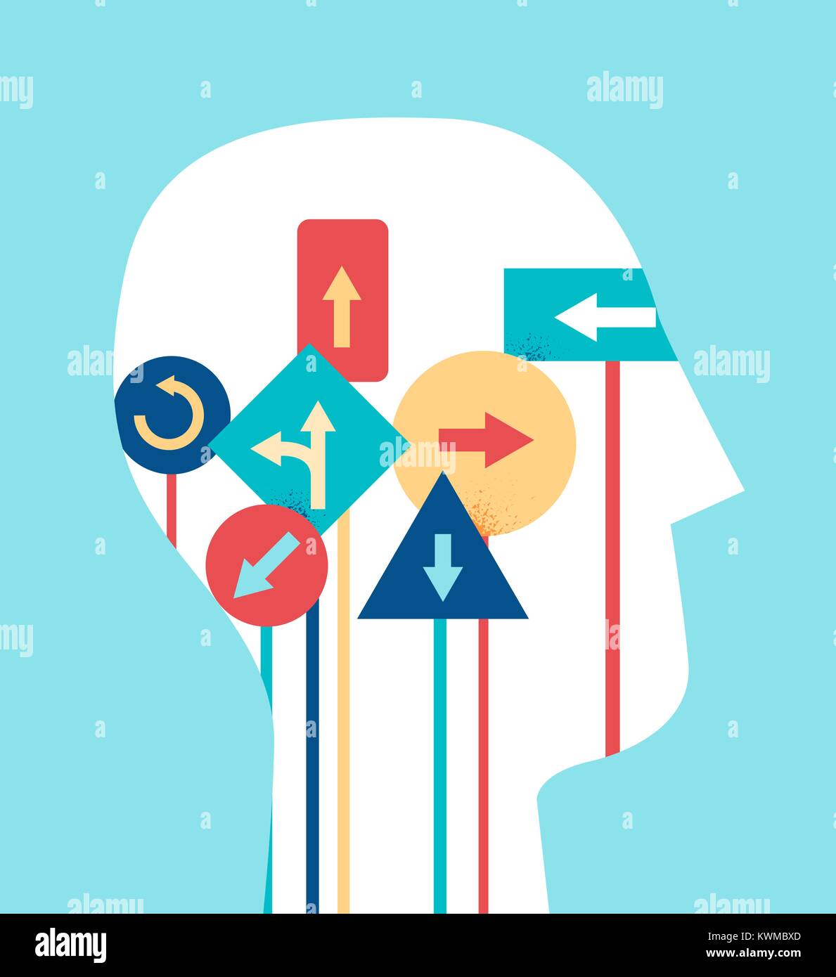 Take the left path Stock Vector Images - Alamy