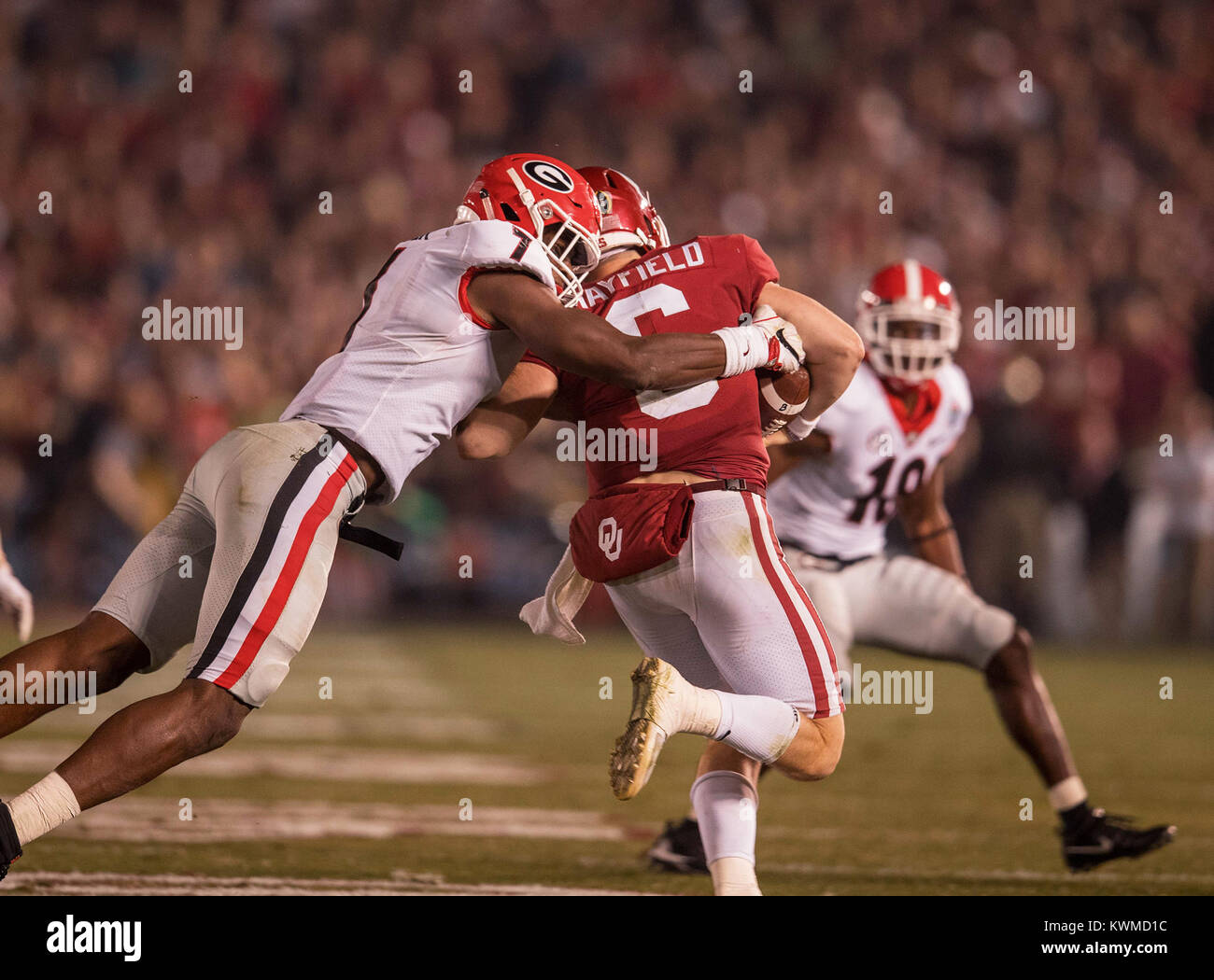 January 1, 2018 Pasadena, CA...Georgia linebacker (7) Lorenzo Carter ...