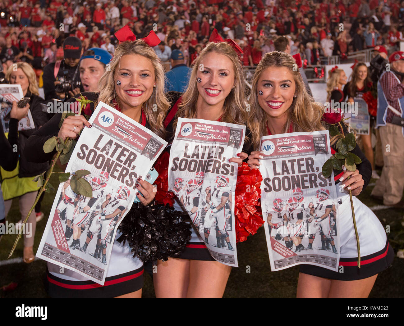 January 1, 2018 Pasadena, CA...Georgia cheerleader Mackenzie Carlson ...