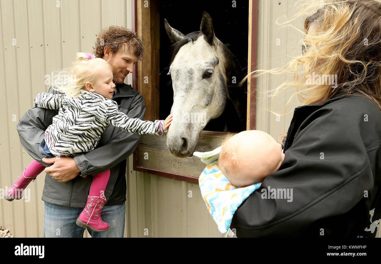 May 21, 2017 - Dallas Center, Iowa, U.S. - Curtis Fry holds his ...