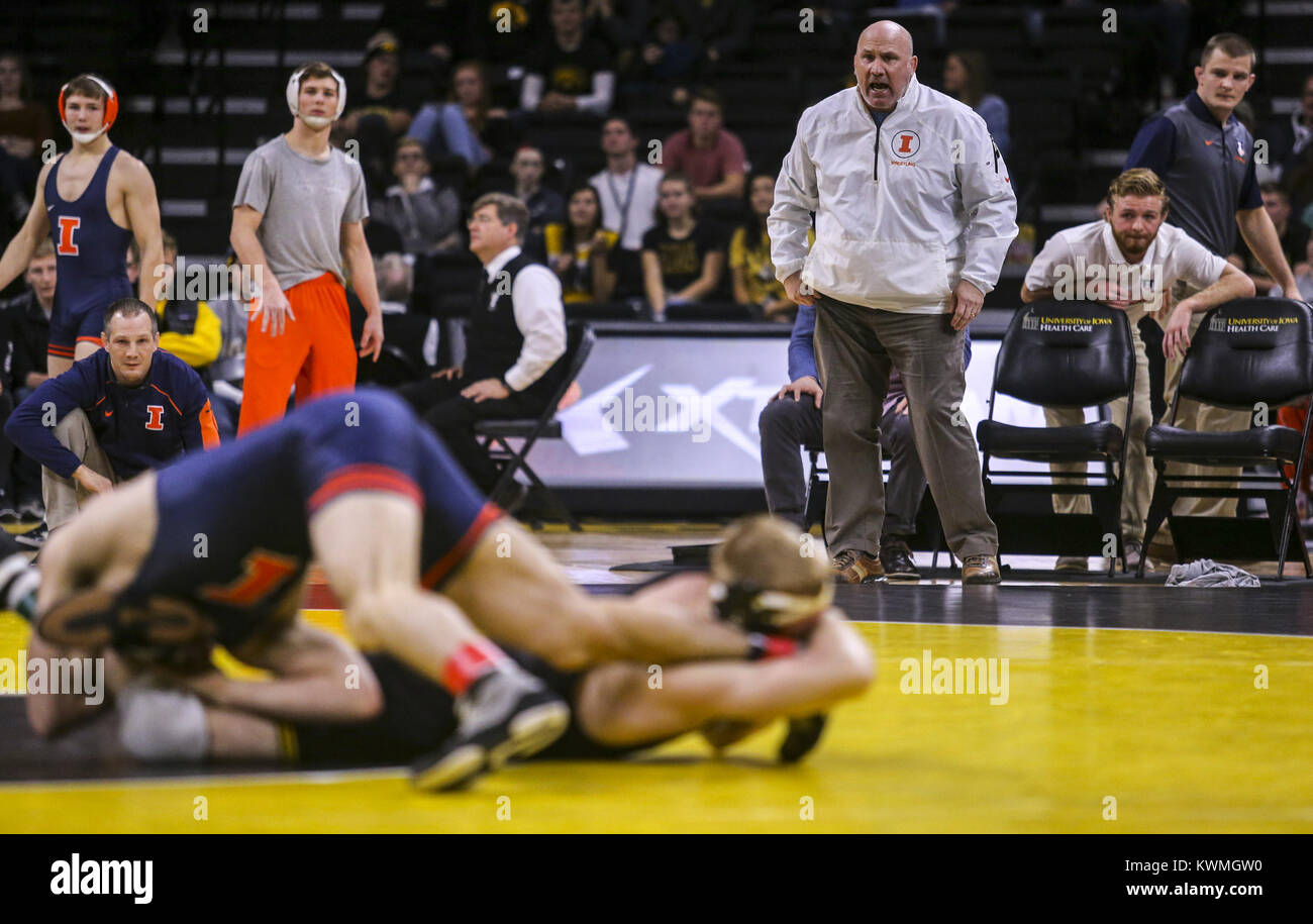 December 1, 2017 - Iowa City, Iowa, U.S. - Illinois head coach Jim ...