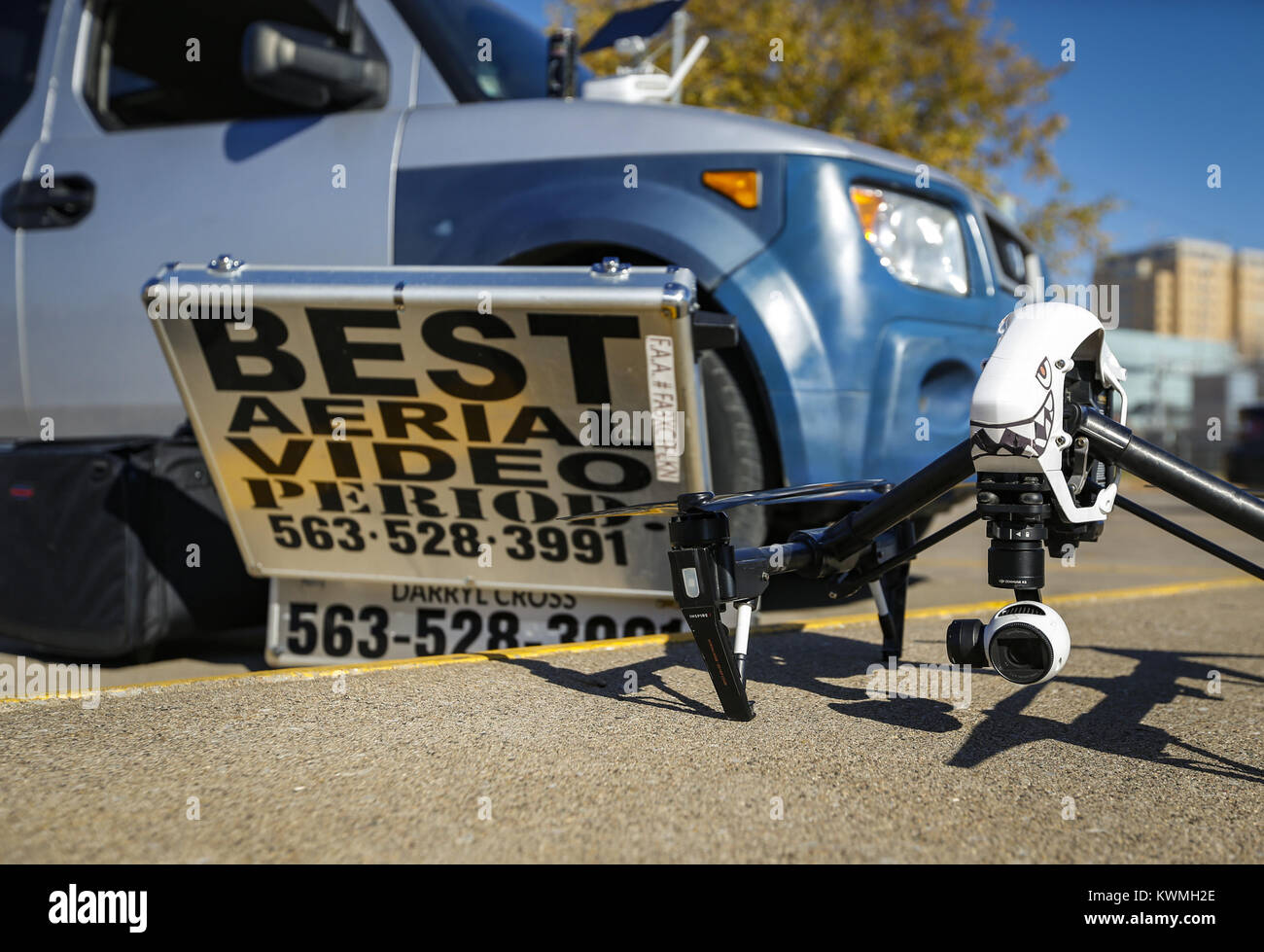 November 16, 2016 - Davenport, Iowa, U.S. - Drone Pilot Darryl Cross ...