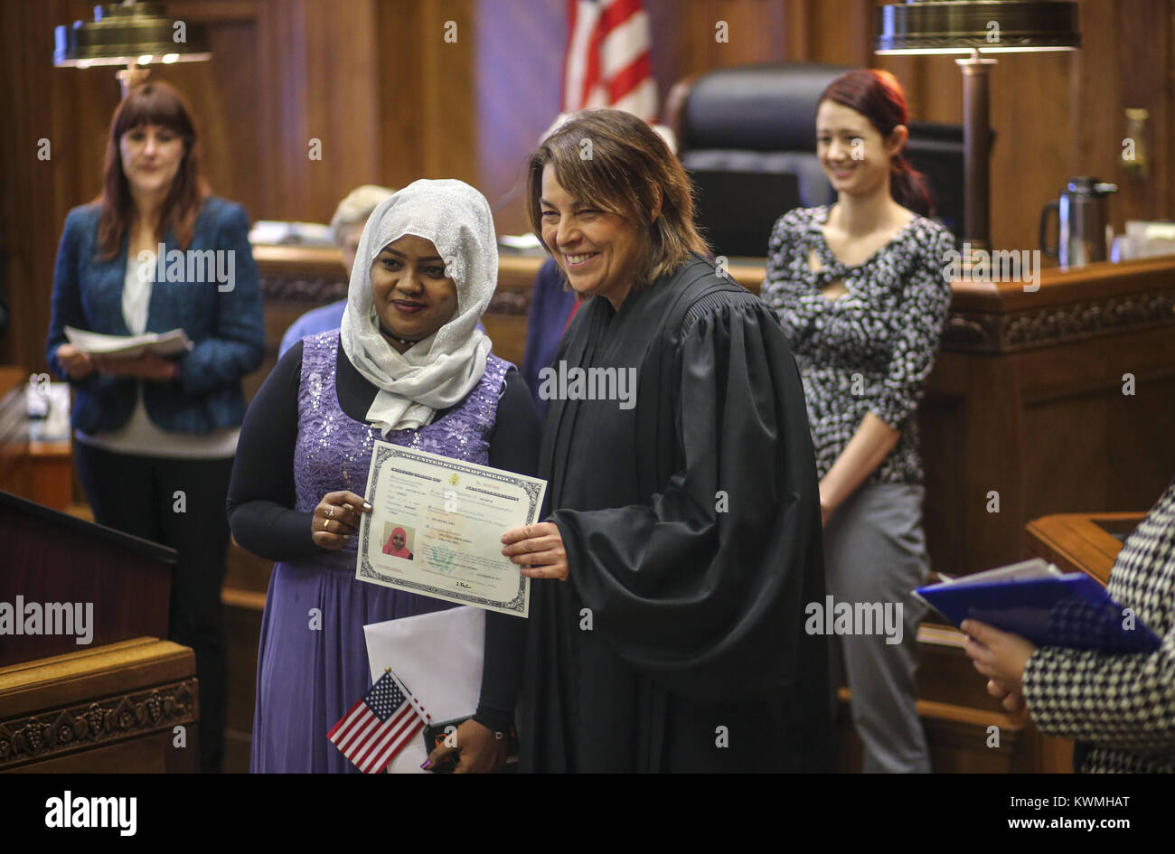 Davenport, Iowa, USA. 8th Dec, 2017. Chief Magistrate Judge Helen C ...