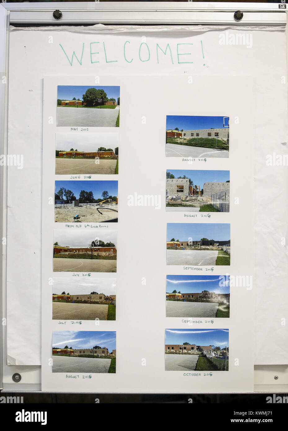 Davenport, Iowa, USA. 14th Sep, 2016. A board shows photos of the ...