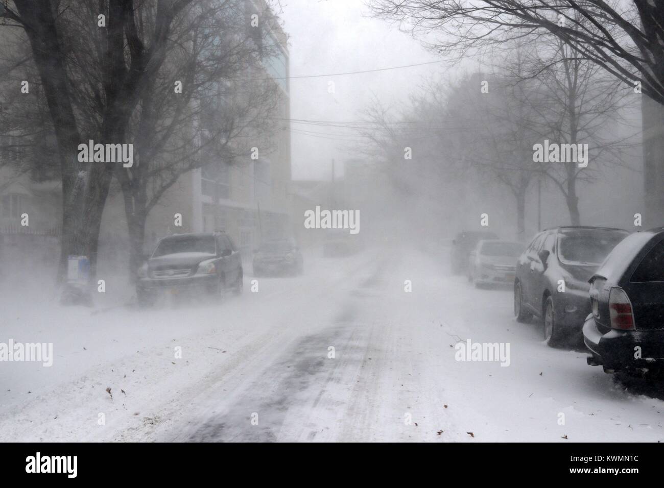 The Bronx, New York, NY, US. 4th. Jan, 2018. The first winter storm, of ...