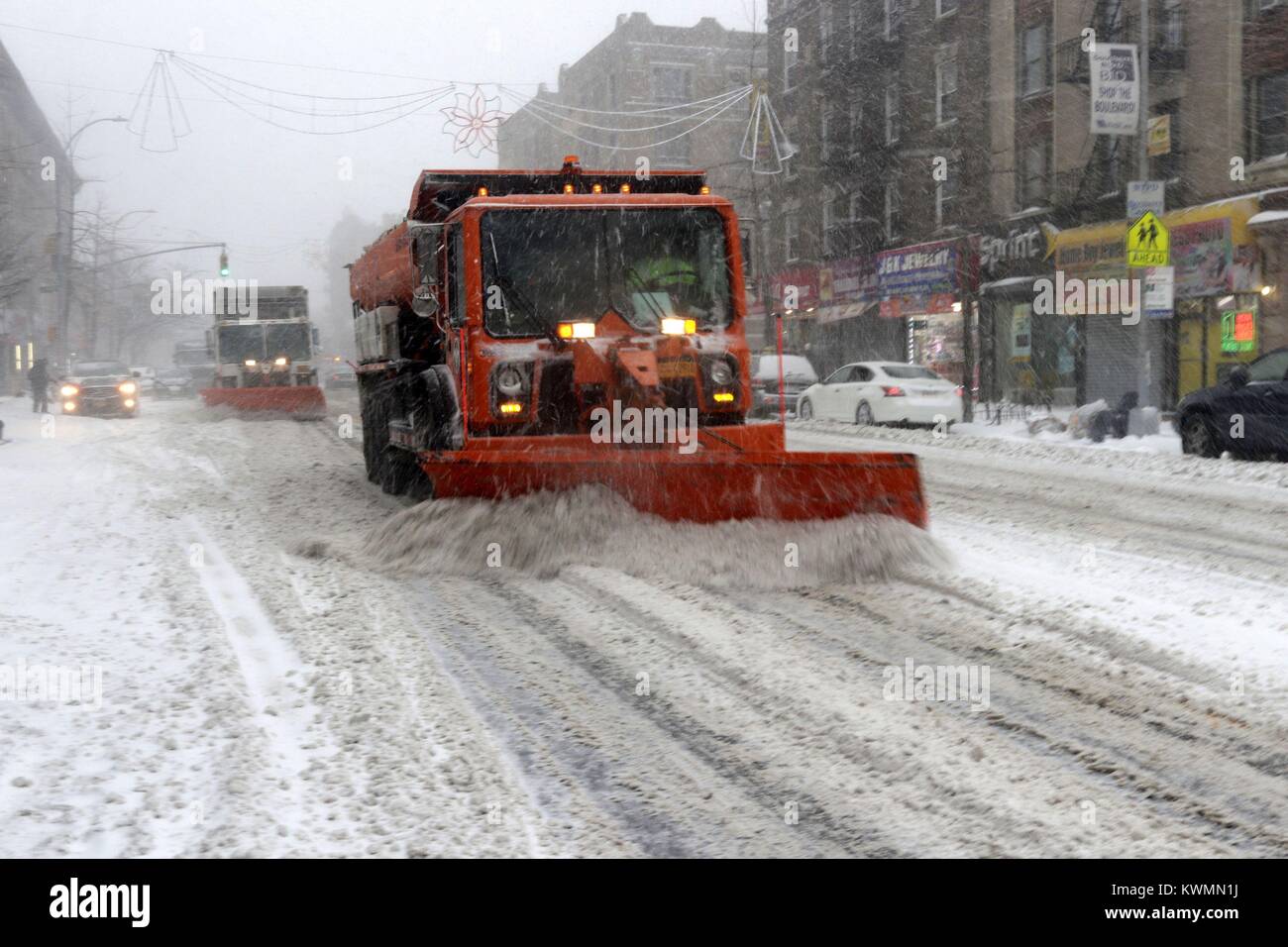 The Bronx, New York, NY, US. 4th. Jan, 2018. The first winter storm, of ...
