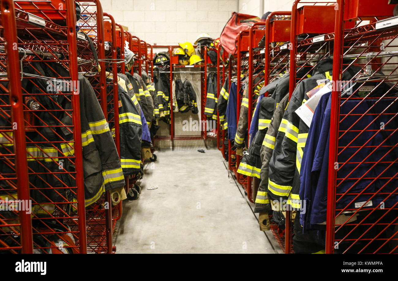 Davenport, Iowa, USA. 15th Sep, 2016. A gear room shows the ...
