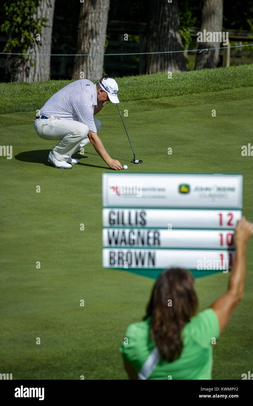 Davenport, Iowa, USA. 13th Aug, 2016. Professional Golfer Tom Gillis ...
