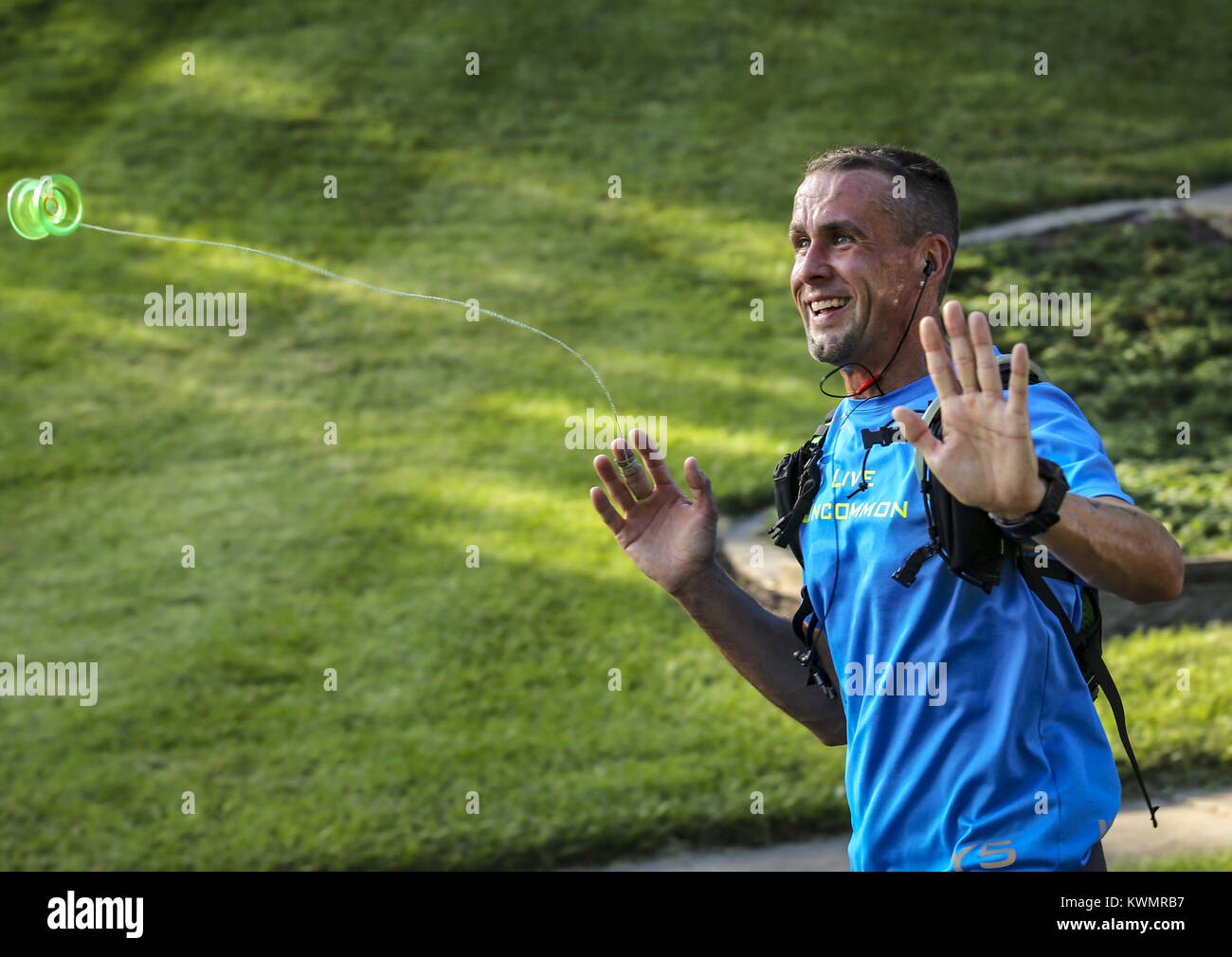 Davenport, Iowa, USA. 13th July, 2017. Scott Searle of Davenport, known ...
