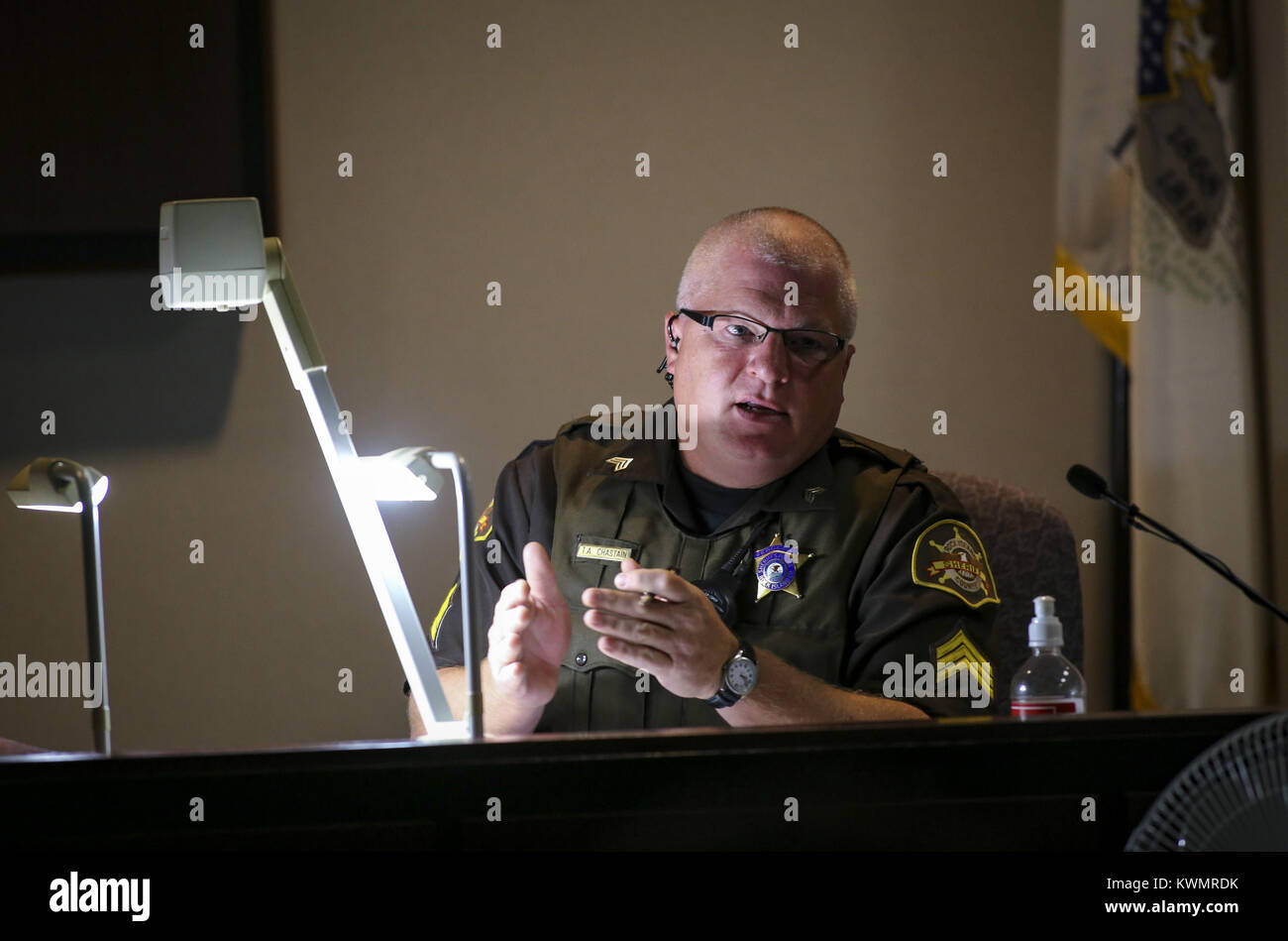 Rock Island, Iowa, USA. 11th Sep, 2017. Sgt. Tim Chastain, the accident ...
