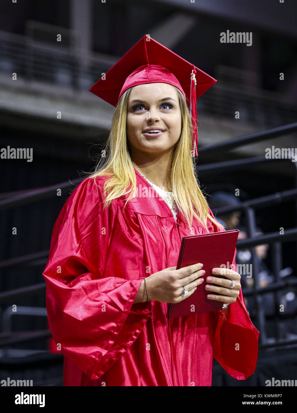 Moline, Iowa, USA. 4th June, 2017. Graduate Madison Hancock smiles as ...
