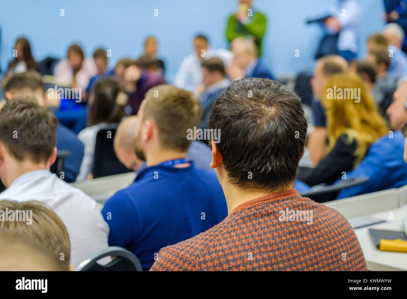 People attend business conference in congress hall Stock Photo - Alamy