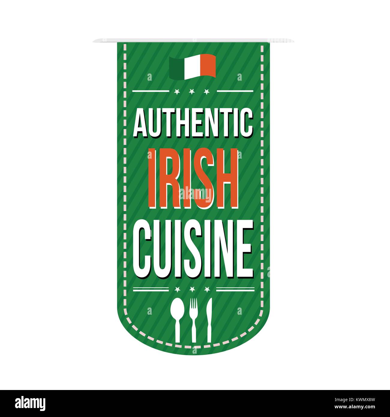 Authentic irish cuisine banner design over a white background, vector ...