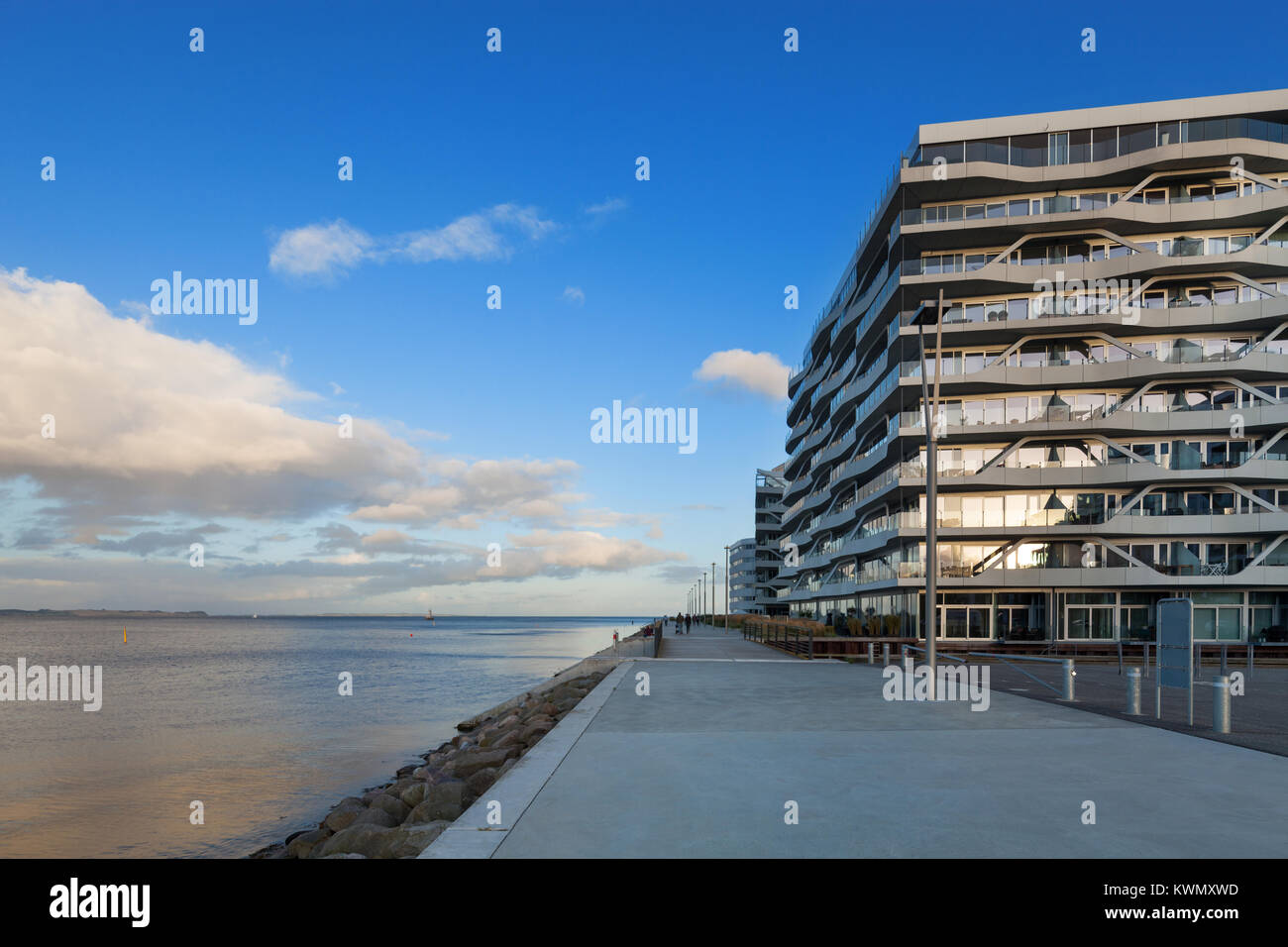 AARHUS, DENMARK - AUGUST 9, 2016: View from external of the Isbjerget ...