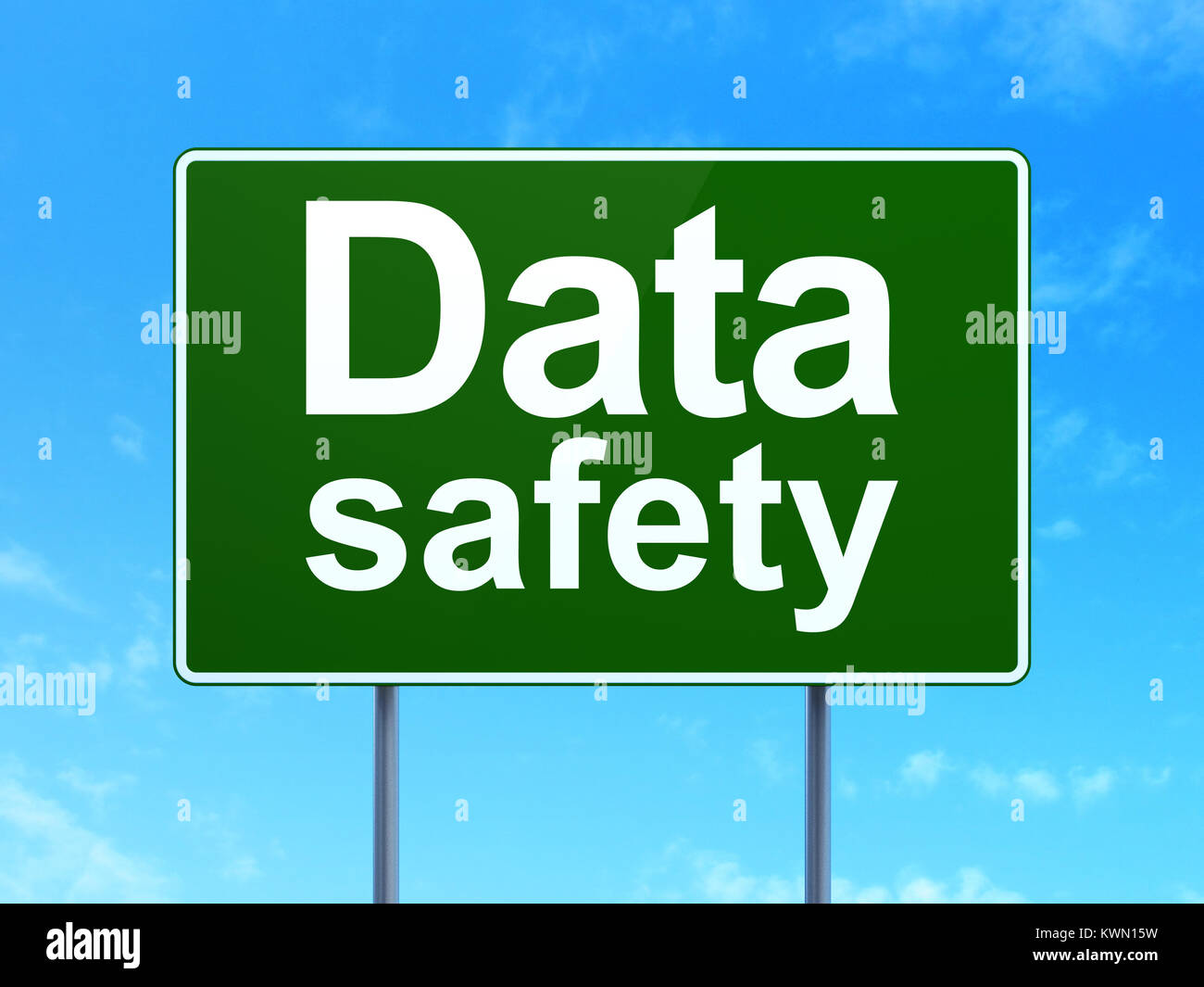 Information concept: Data Safety on road sign background Stock Photo ...