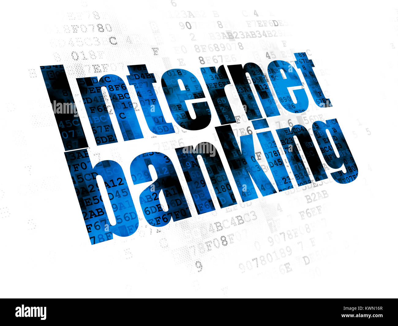 Currency concept: Internet Banking on Digital background Stock Photo ...