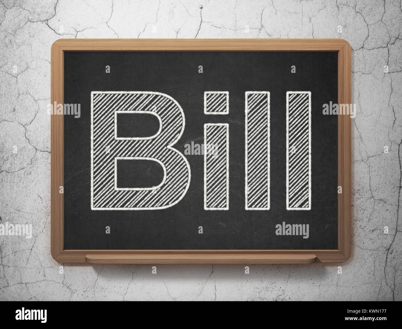 Banking concept: Bill on chalkboard background Stock Photo - Alamy