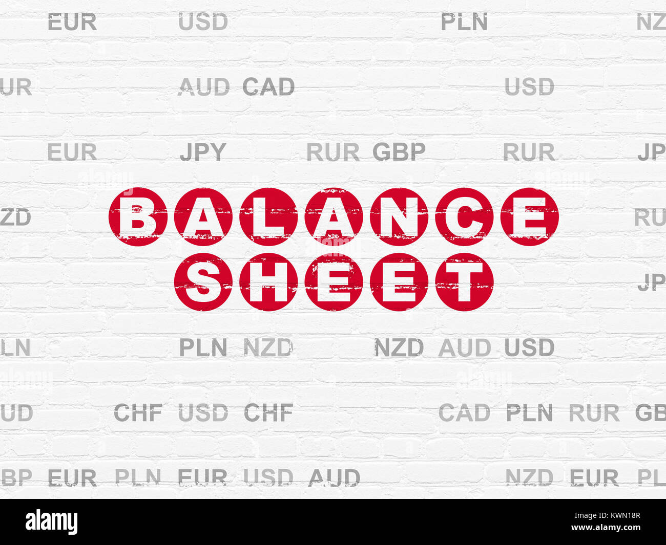 Money concept: Balance Sheet on wall background Stock Photo - Alamy