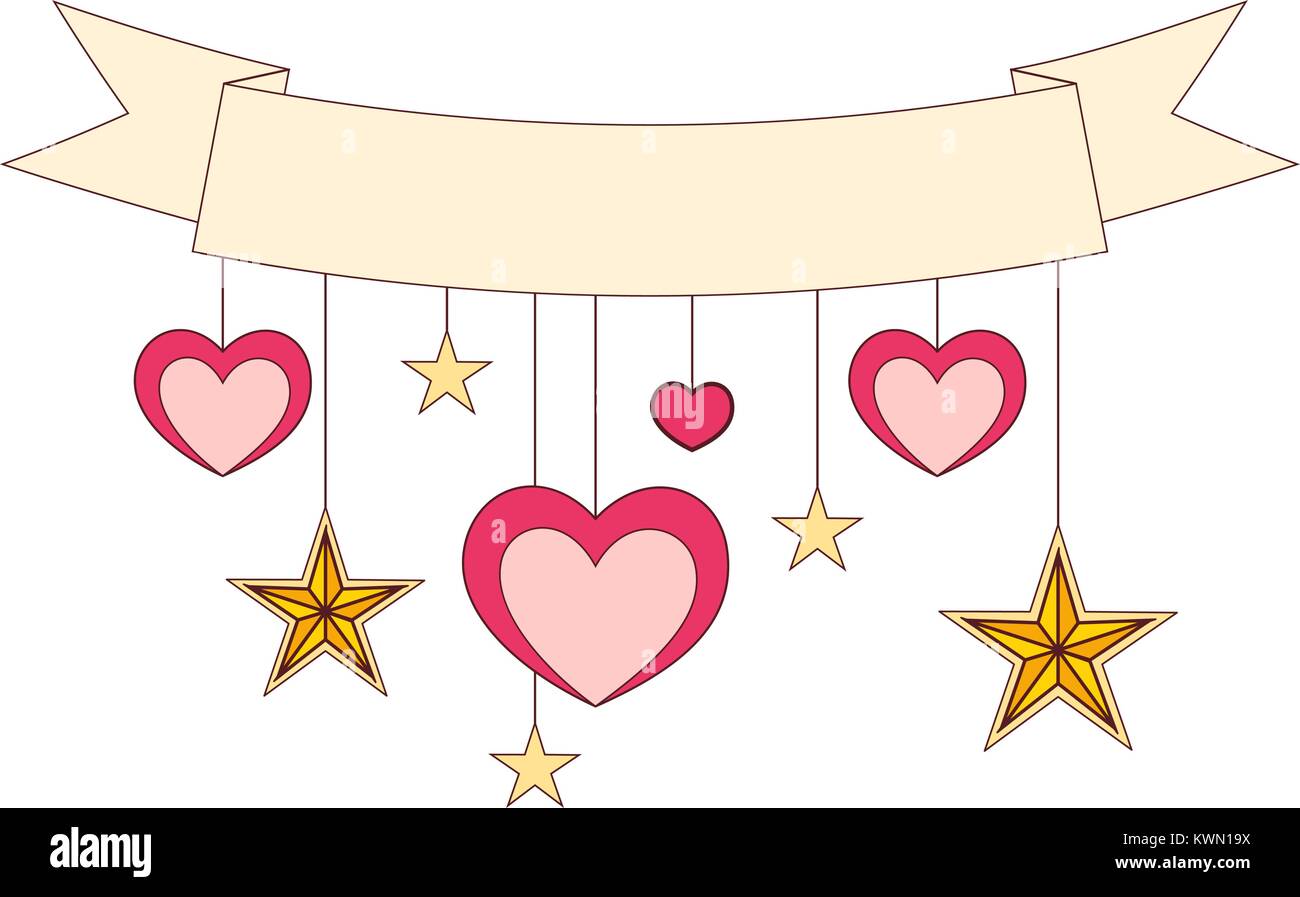 Heart love ribbon outline vector hi-res stock photography and images ...