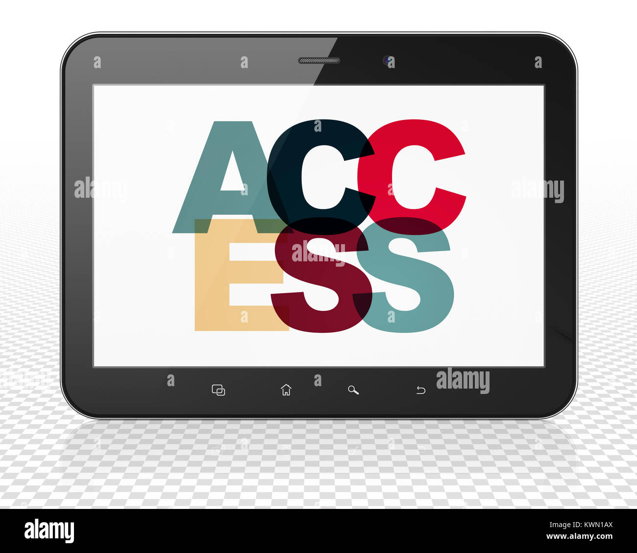 Safety concept: Tablet Pc Computer with Access on display Stock Photo ...