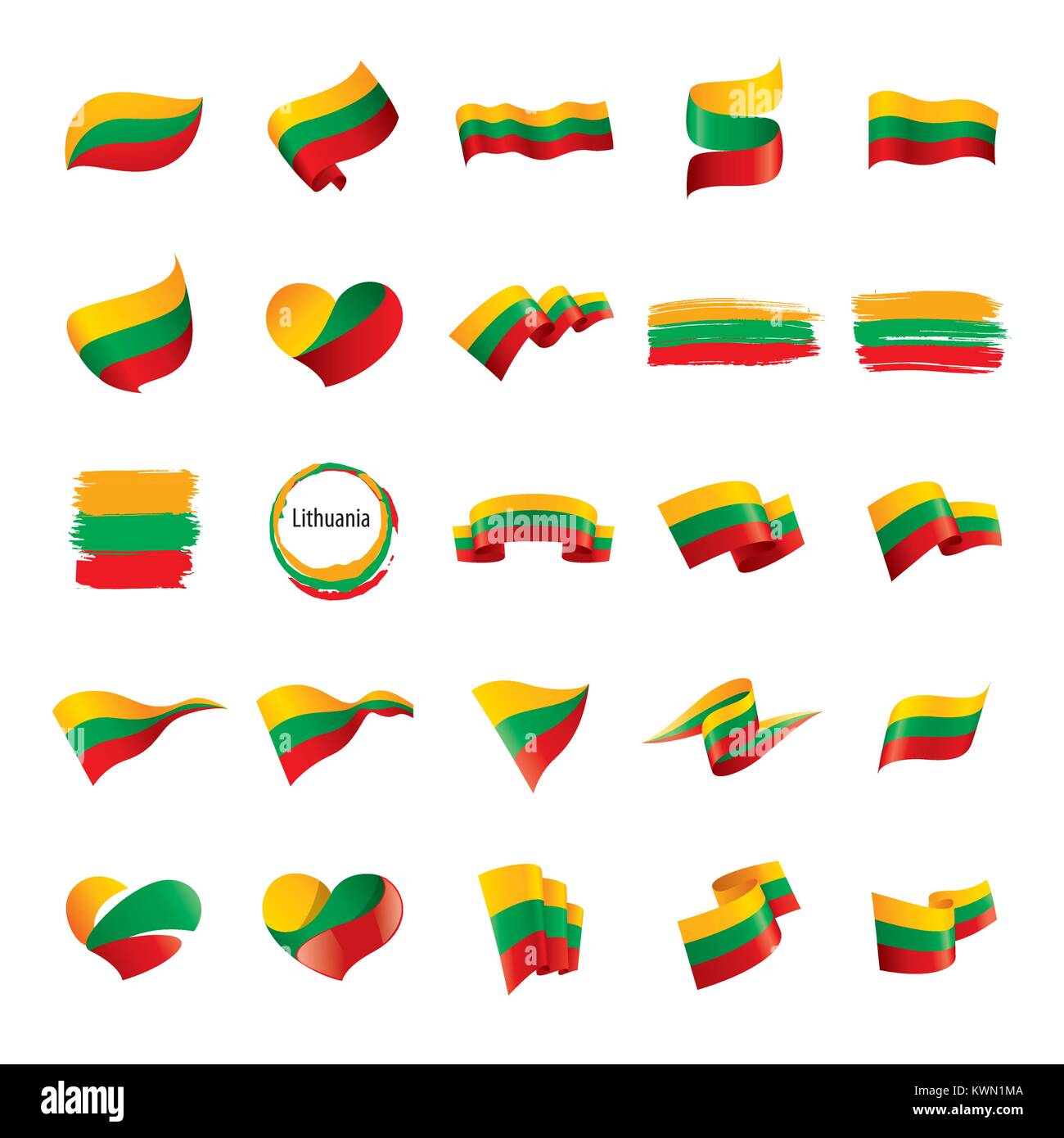 Lithuania flag, vector illustration Stock Vector Image & Art - Alamy