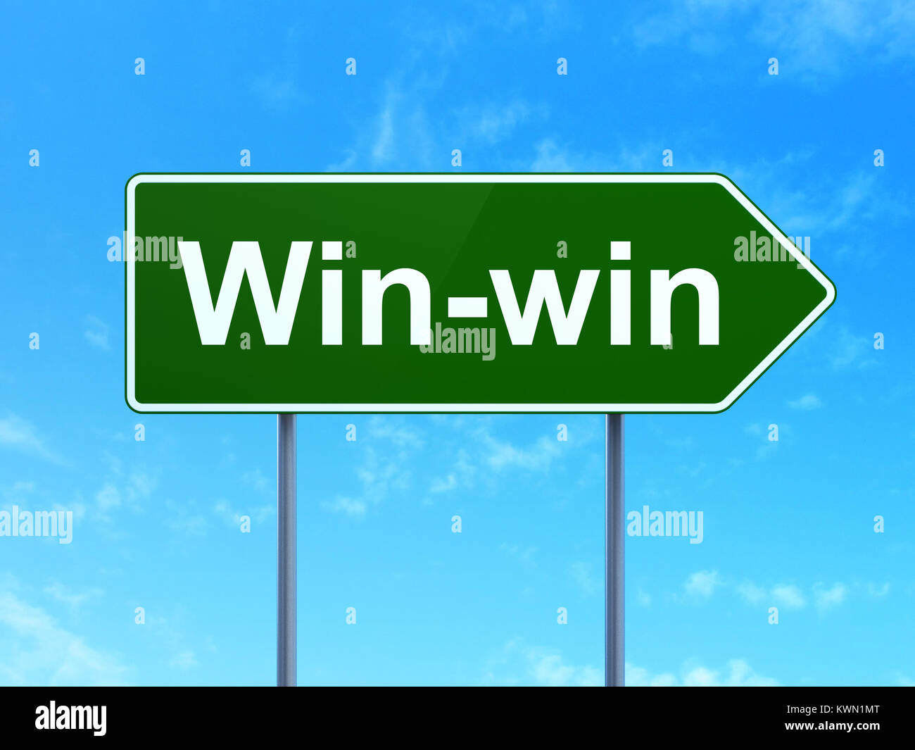 Finance concept: Win-Win on road sign background Stock Photo - Alamy