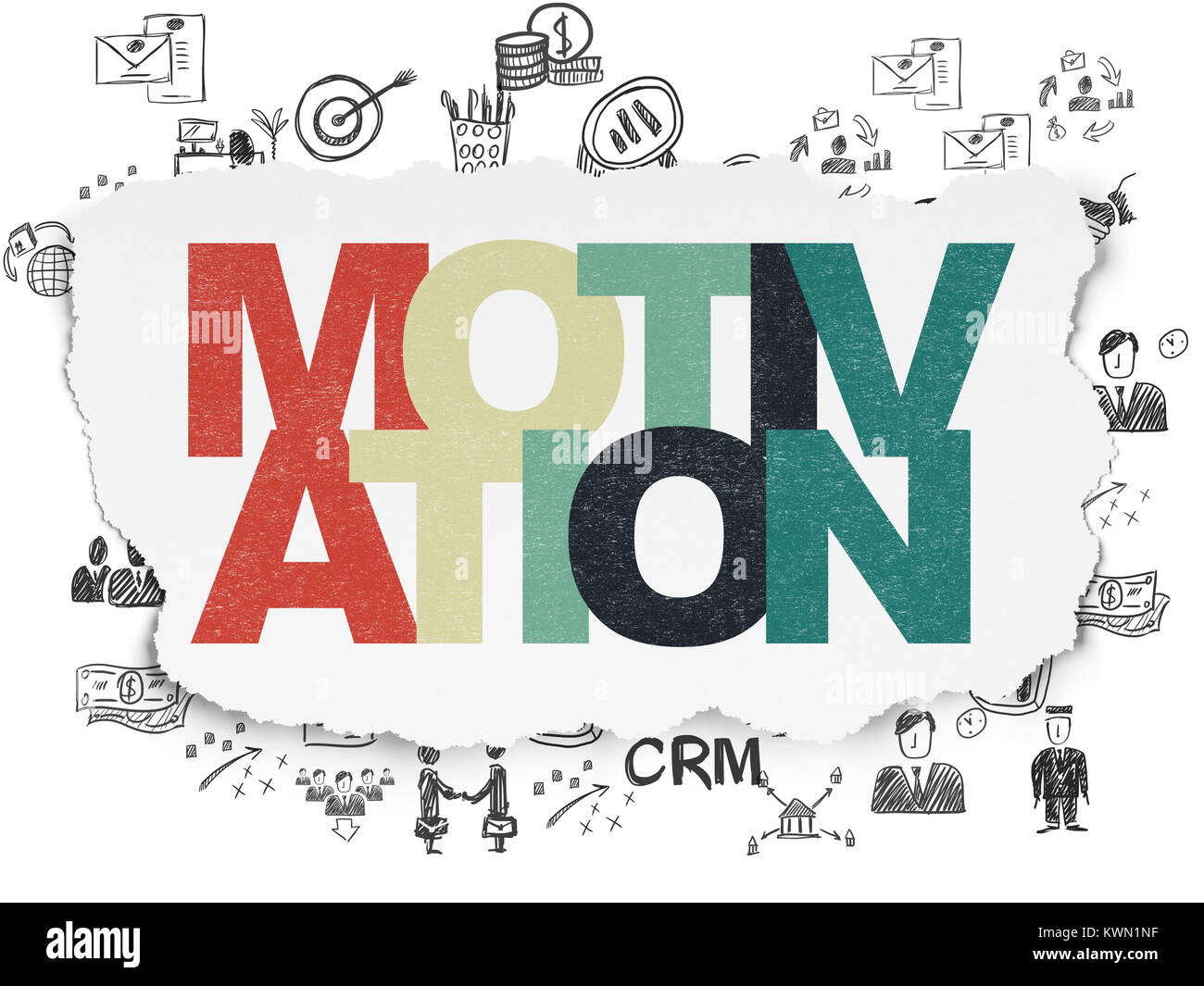 Finance concept: Motivation on Torn Paper background Stock Photo - Alamy