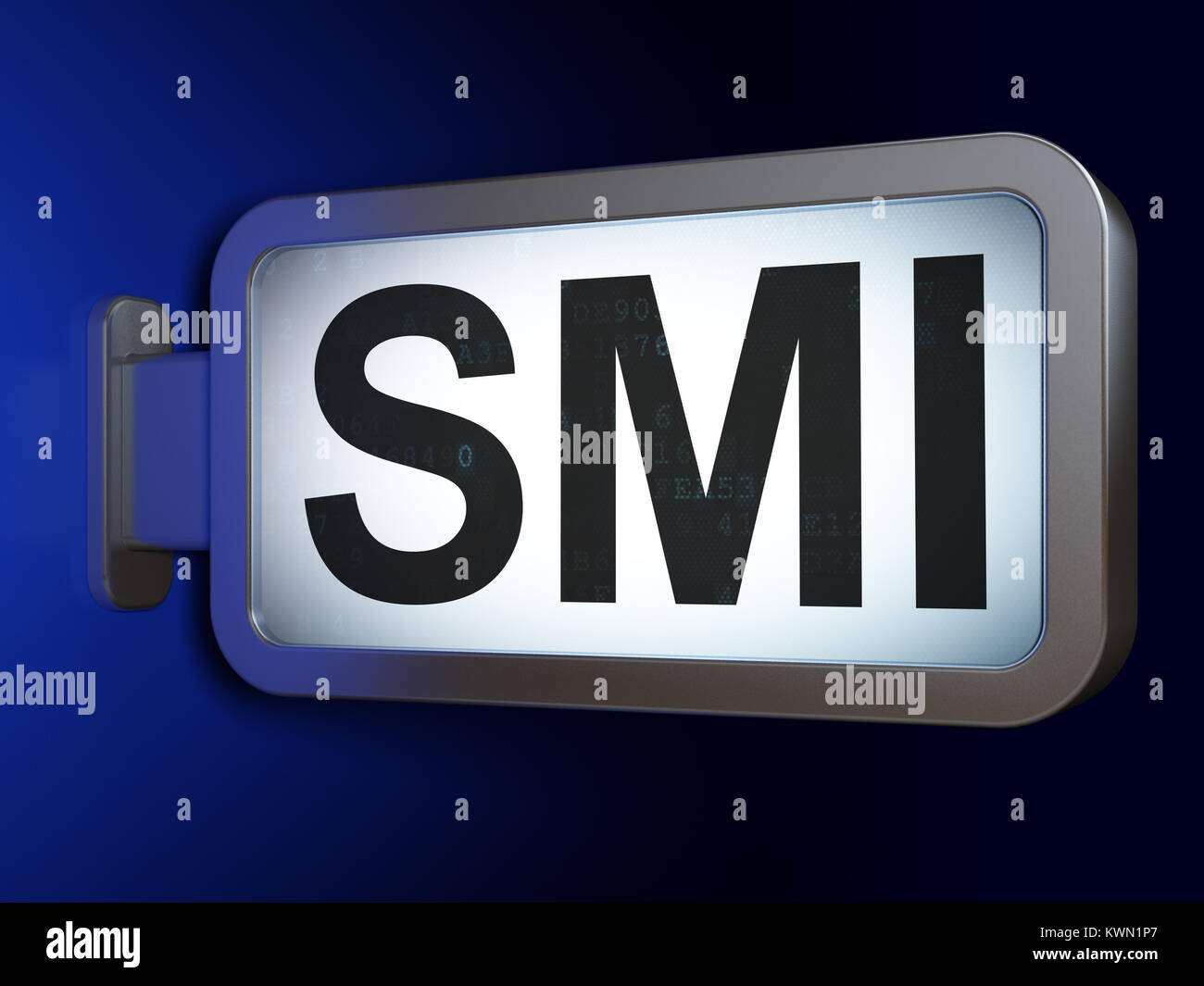 Stock market indexes concept: SMI on billboard background Stock Photo ...