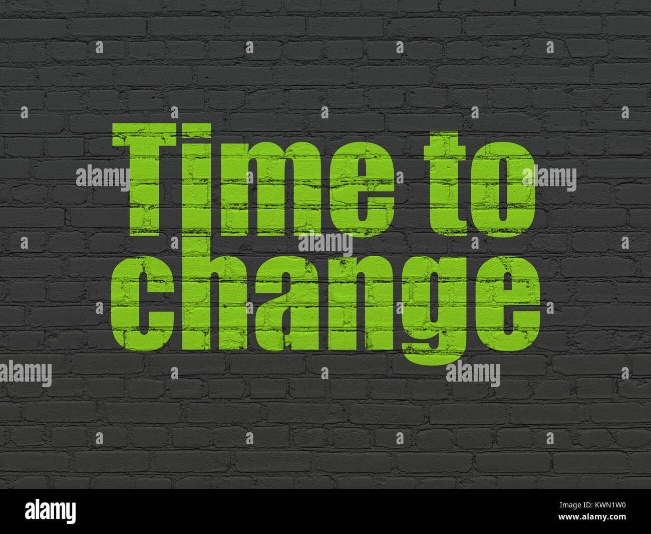 Timeline concept: Time to Change on wall background Stock Photo - Alamy