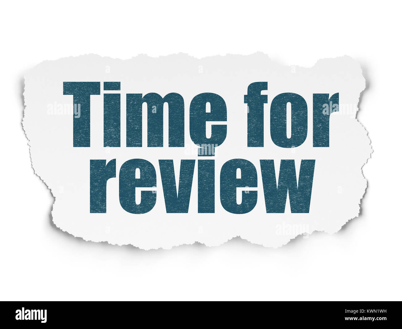 Timeline concept: Time for Review on Torn Paper background Stock Photo ...