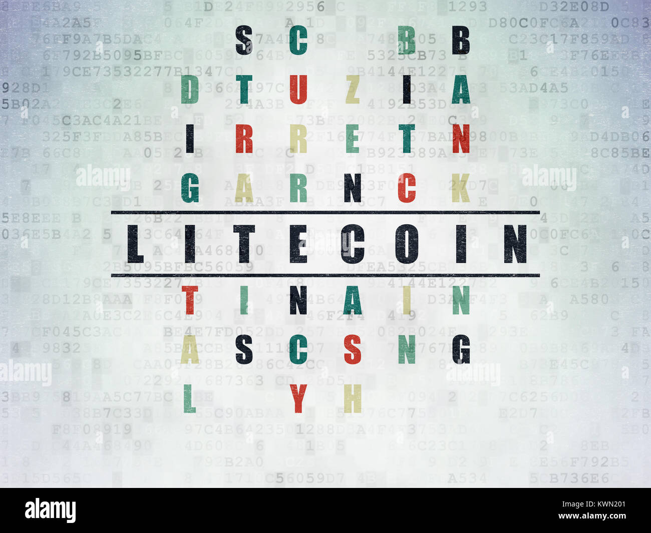 Cryptocurrency concept: Litecoin in Crossword Puzzle Stock Photo - Alamy