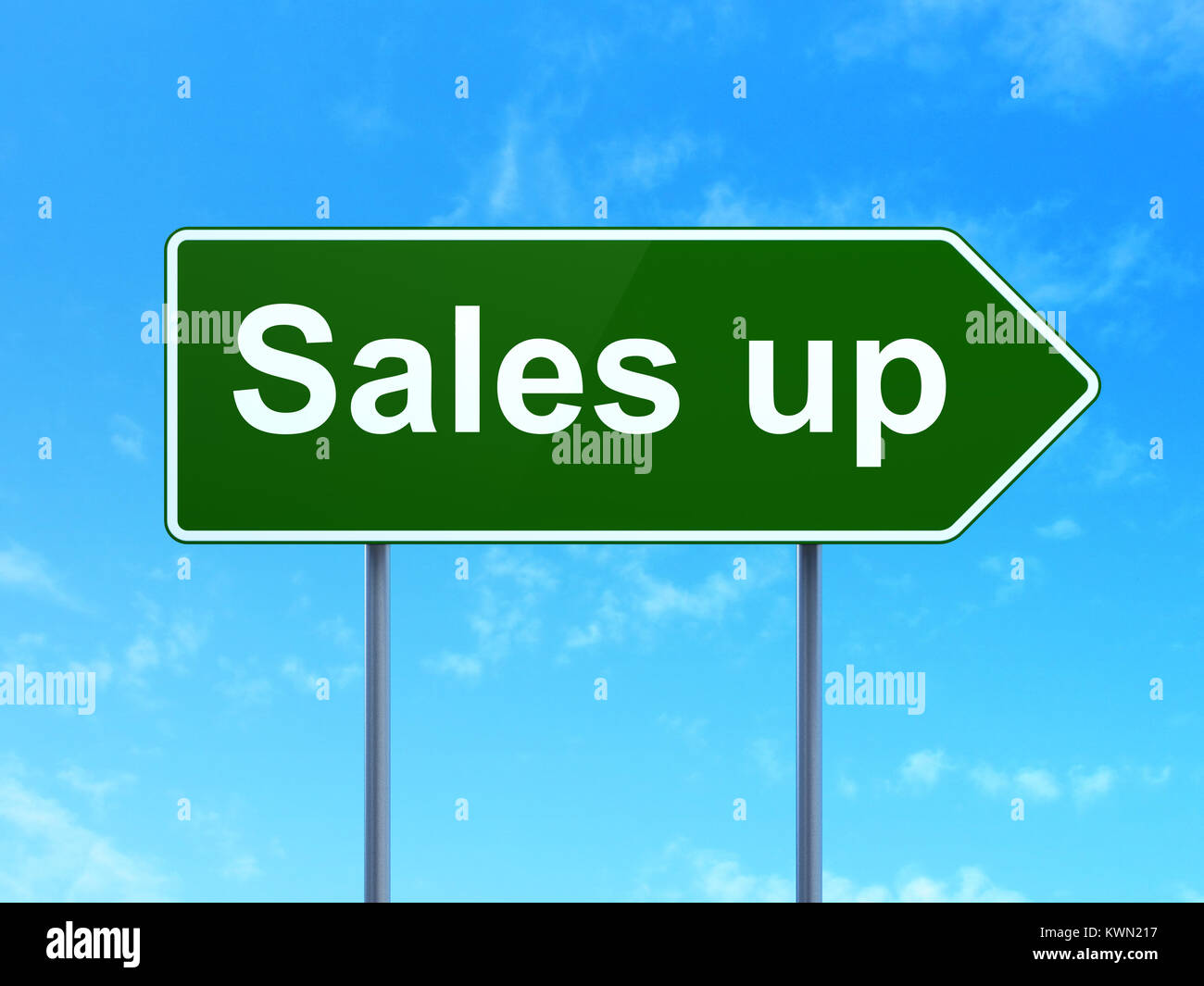 Advertising concept: Sales Up on road sign background Stock Photo - Alamy