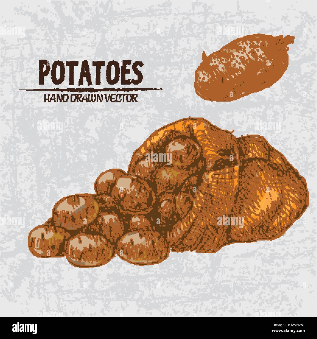 Cartoon sack of potatoes hi-res stock photography and images - Alamy