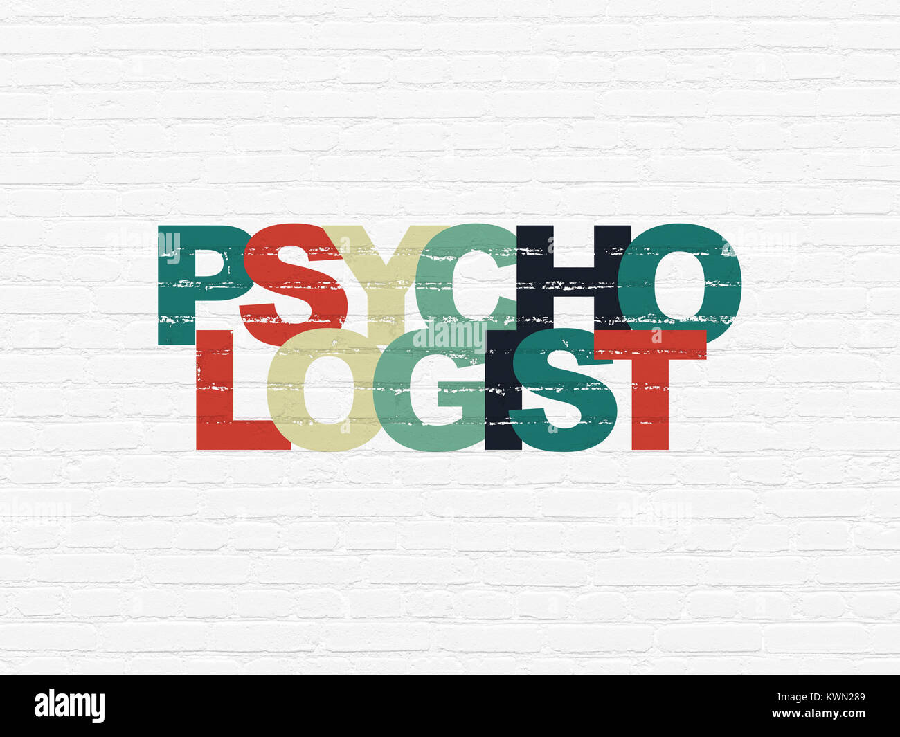 Health concept: Psychologist on wall background Stock Photo - Alamy
