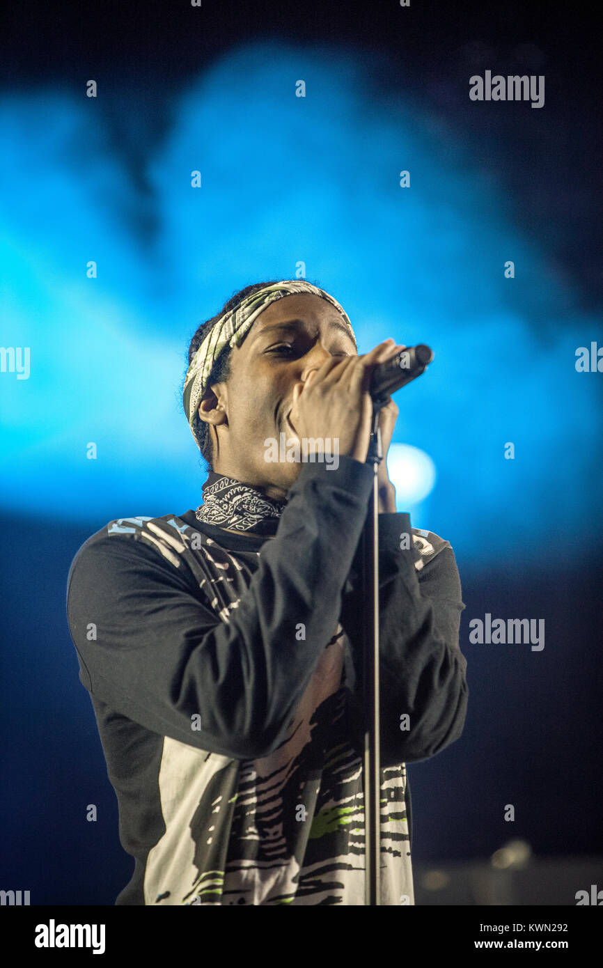 The American rapper and entrepreneur A$AP Rocky pictured holding the ...