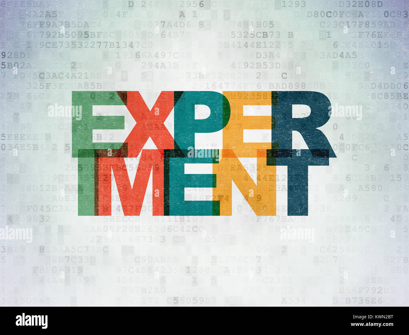 Science concept: Experiment on Digital Data Paper background Stock ...